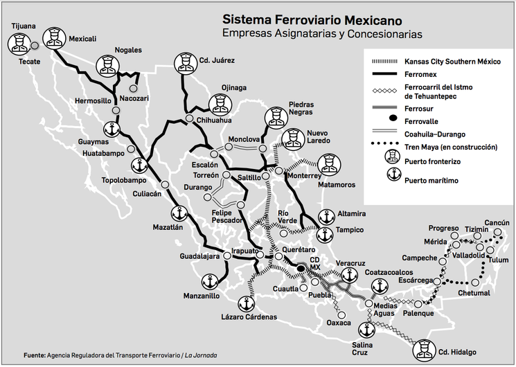 La Jornada - Grupo México domina más de 50% de la red ferroviaria